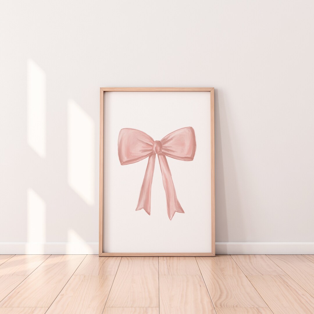 Princess Bow Print | Digital Download | Bedroom Printables | Baby Girl ...