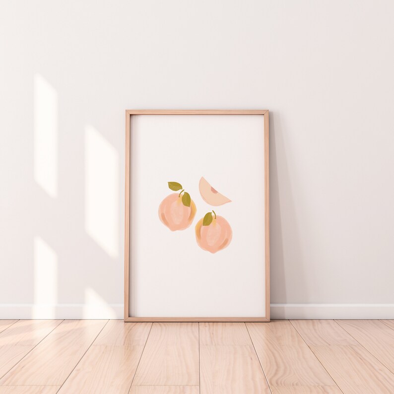 Peach Print | Digital Download | Nursery Printables | Baby Girl Print ...