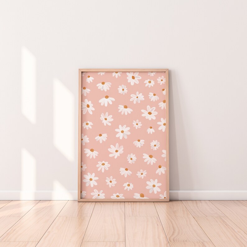 Daisy Pattern Print Digital Download Nursery Printables | Etsy