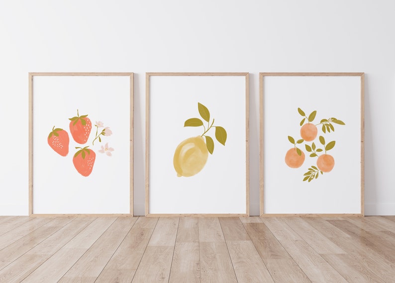Fruit Print Bundle Digital Download Nursery Girls - Etsy