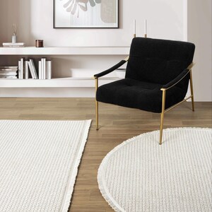 Neutral Area Rug - Woven Rug - Cream Beige Rug - Scandinavian Rug- Boho ...