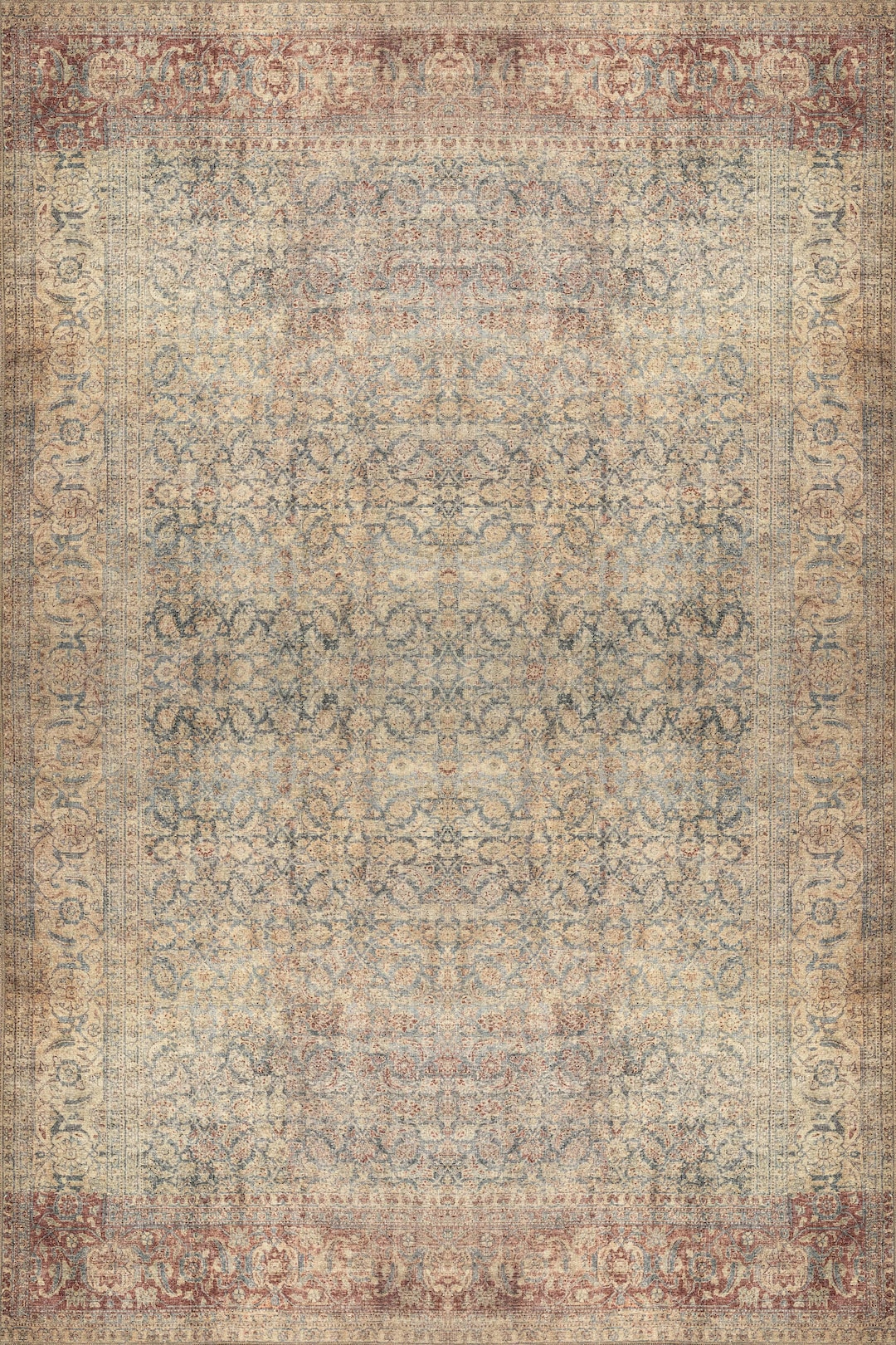 Distressed Vintage Design Brand New Washable Rug - Small Medium Large ...