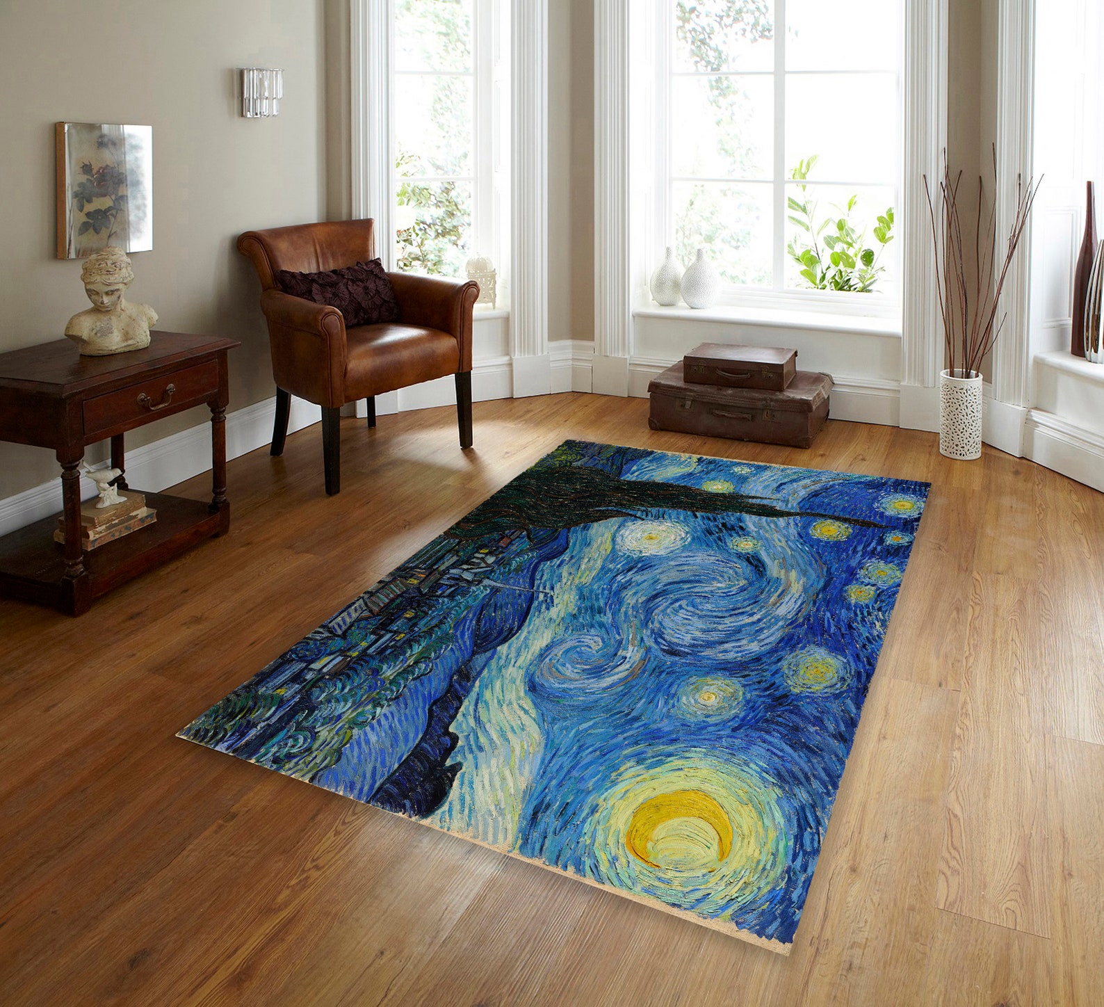 Rug, Vincent Van Gogh, the Starry Night, Carpet, Van Gogh Painting, the ...