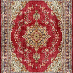 Oriental Anatolian Rug Red Turkish Rug Bedroom Rug Rugs for Living Room ...