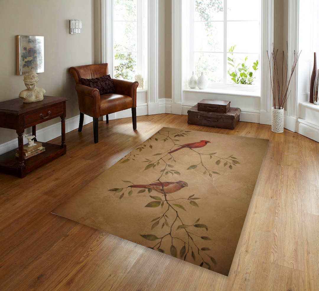 Area Rug, Birds Theme Rug, Entryway Rug Washable Non Slip Rug, Bird ...