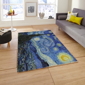 Rug, Vincent Van Gogh, the Starry Night, Carpet, Van Gogh Painting, the ...