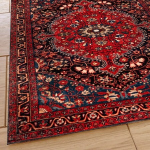 Special Red Blue Area Rug Carpet Machine Washable Mat Living Room ...