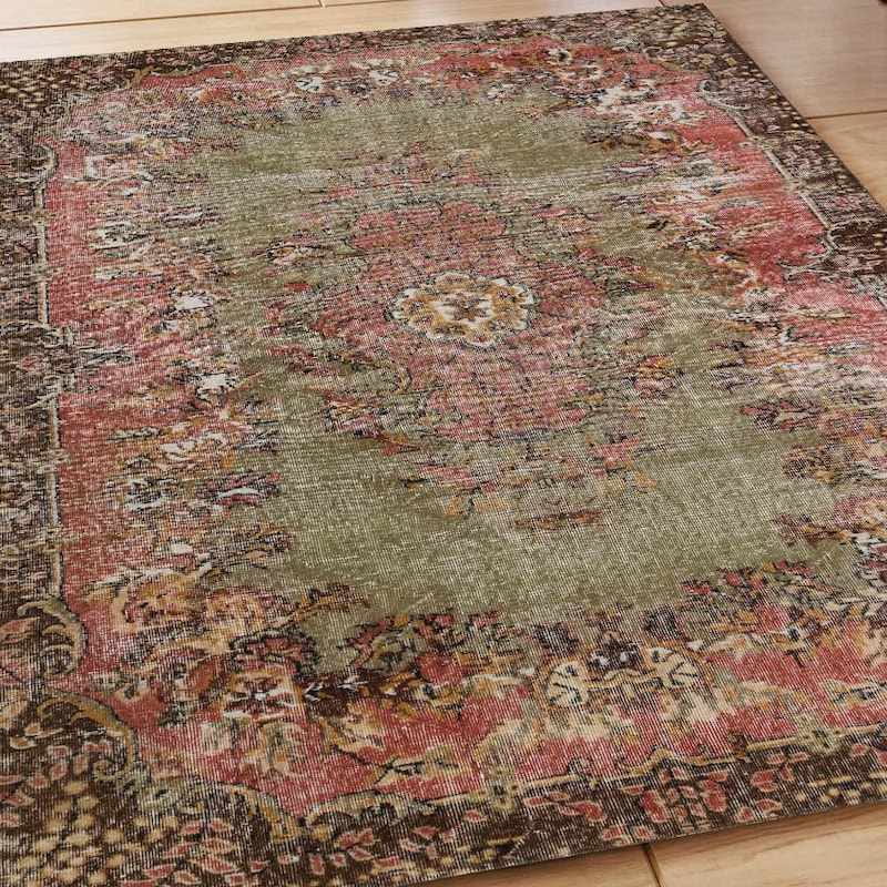 Salmon Green Vintage Rug - Etsy