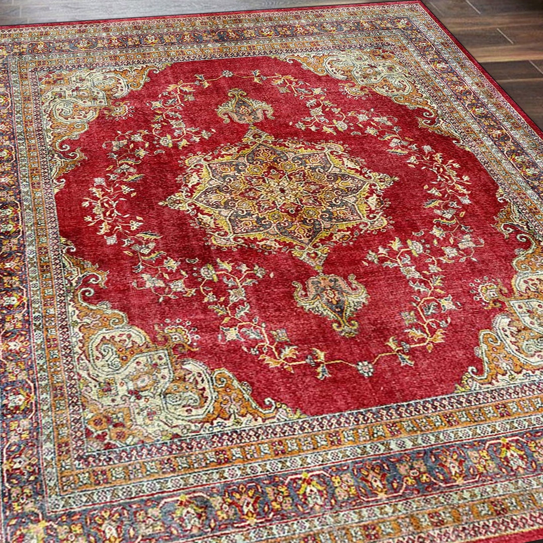 Oriental Anatolian Rug Red Turkish Rug Bedroom Rug Rugs for Living Room ...