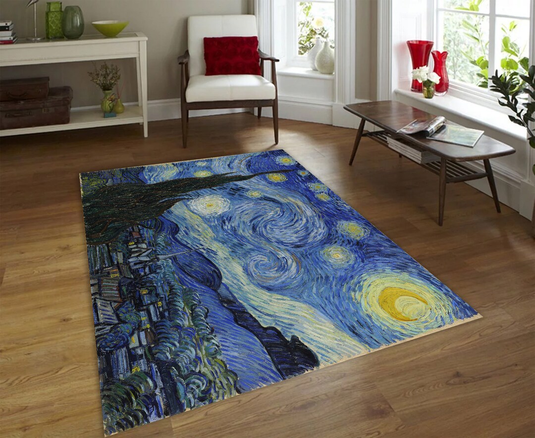 Rug, Vincent Van Gogh, the Starry Night, Carpet, Van Gogh Painting, the ...