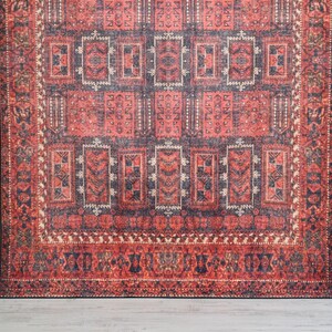 Red Turkish Rug, Afghan Rug, Red Kilim Rug, Mid Century Modern ...