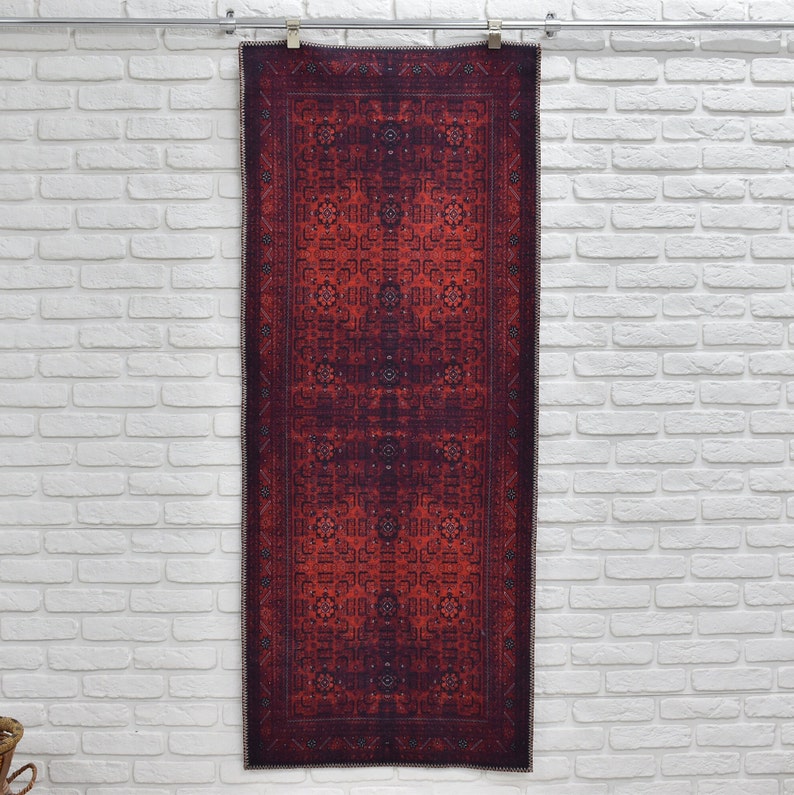 Red Afghan Rug 6x9 Area Rug Rustic Decor Bold Red Rug 5x8 - Etsy