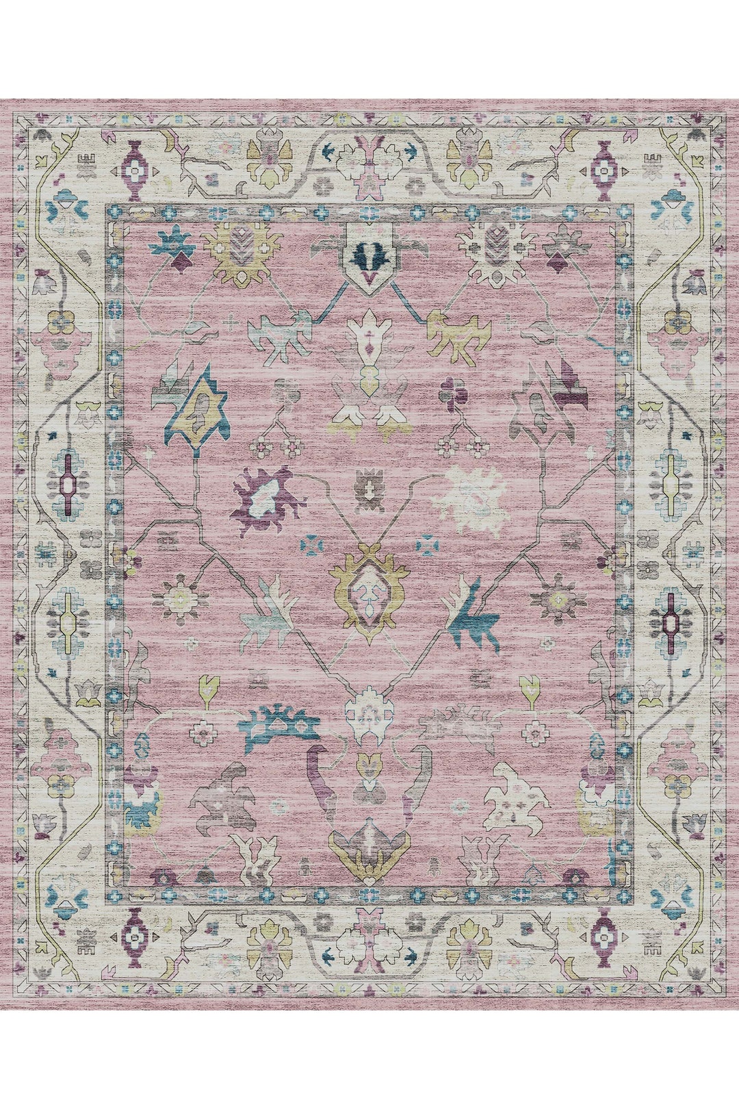 Pink Turkish Rug, 6x9 Area Rug, Boho Decor, Pink Area Rug, 5x8 Rugs ...