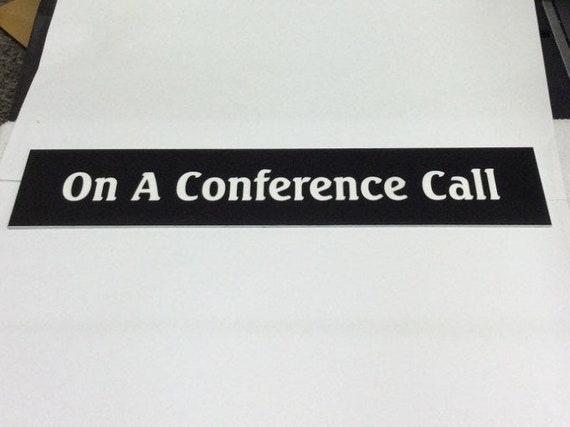 On A Conference Call Office Sign Door Conference Call Wall | Etsy