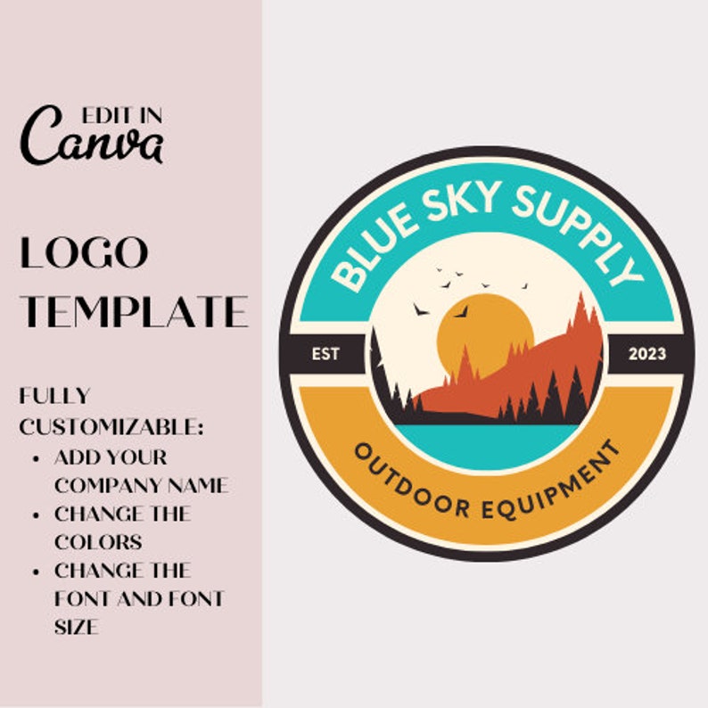 Logo Template Canva Logo Template, Logo Design, Editable and ...