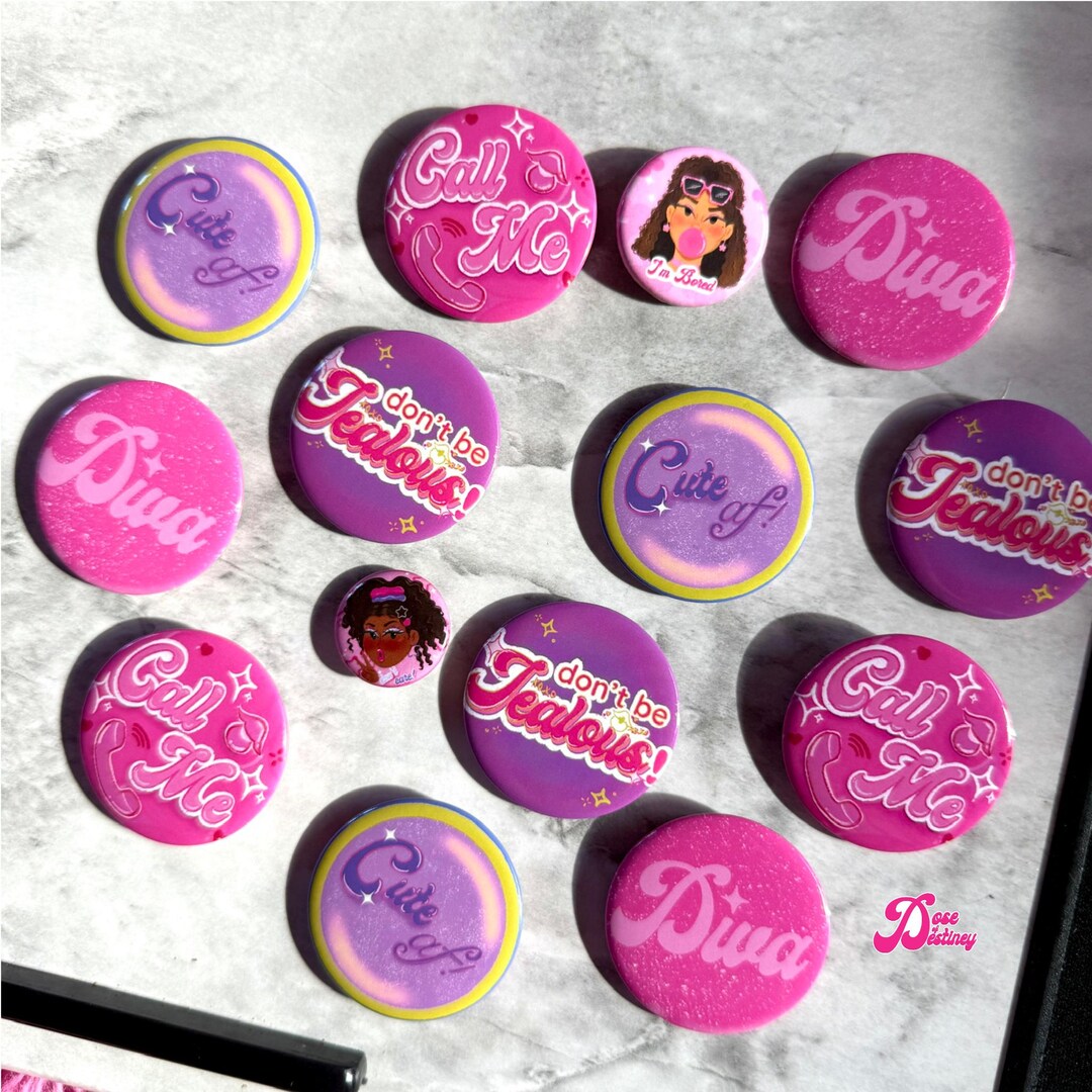 Dose of Destiney Button Pins | Y2k, Girly, 00s, Accessories - Etsy