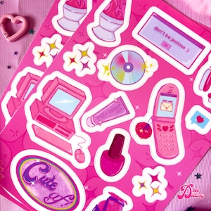 Y2K Sticker Sheet - Etsy