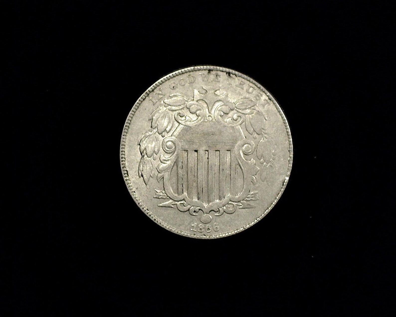 Hs&c: 1866 Rays Shield Nickel XF US Coin - Etsy