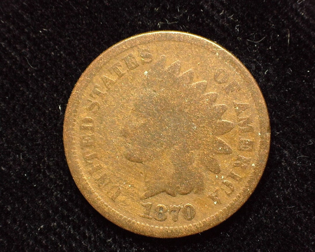 Hs&c: 1870 Indian Head Penny/cent G US Coin - Etsy