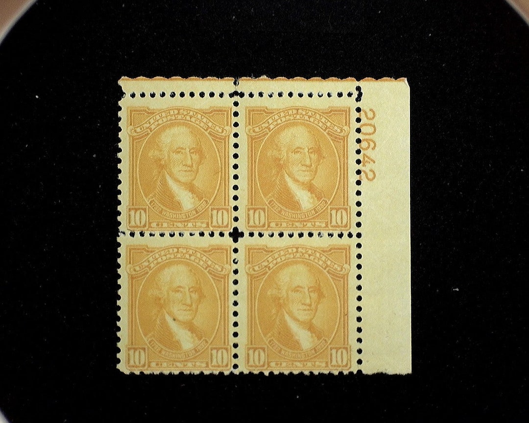 HS&C: Scott 715 Mint 10 Cent Washington Bicentennial Plate Block of ...