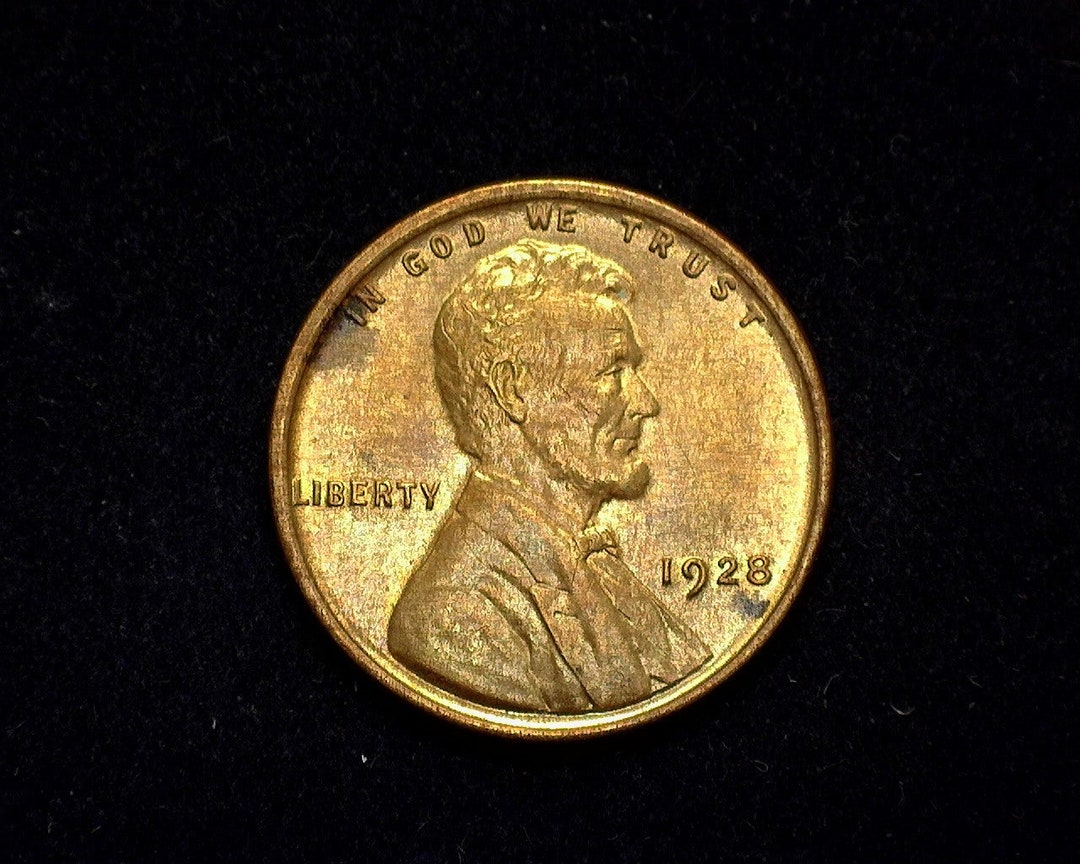 Hs&c: 1928 Lincoln Wheat Penny/cent BU - US Coin - Etsy