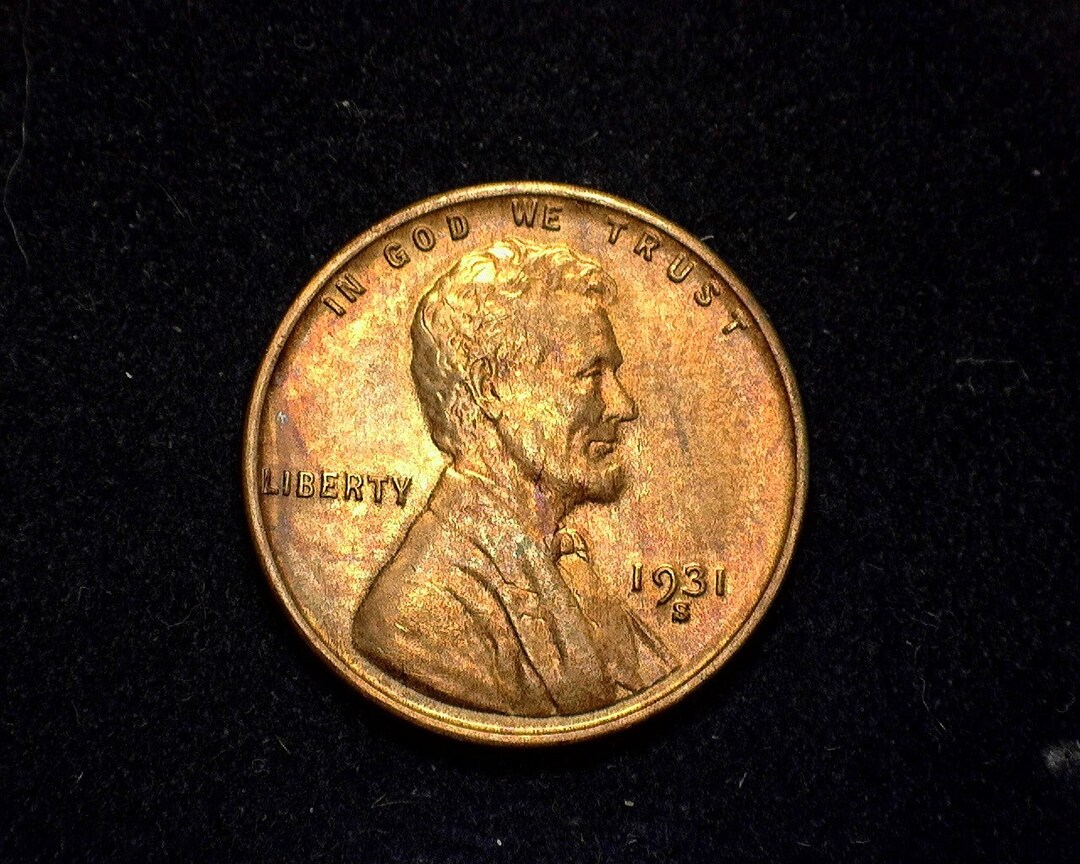 Hs&c: 1931 S Lincoln Wheat Penny/cent BU MS64 Red - US Coin - Etsy