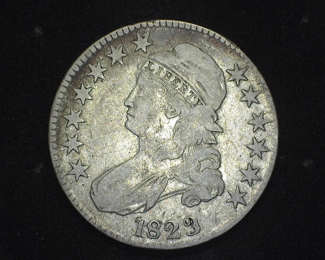 Hs&c: 1823 Capped Bust Half Dollar VF Patched 3 US Coin - Etsy