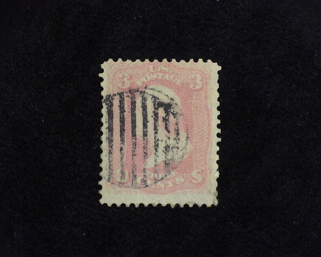 Hs&c Scott #64 Fresh Stamp With Black Grid Cancel. Used AVG US Stamp - Etsy