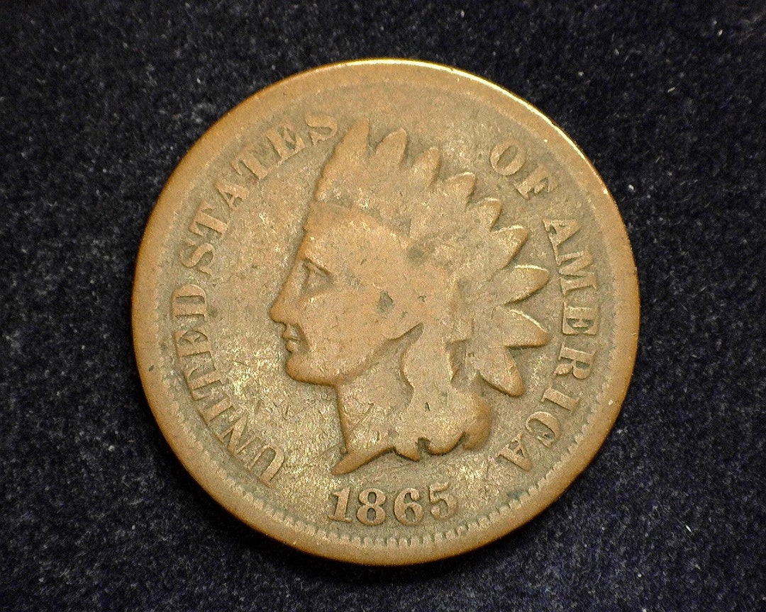 Hs&c: 1865 Indian Head Penny/cent G US Coin - Etsy