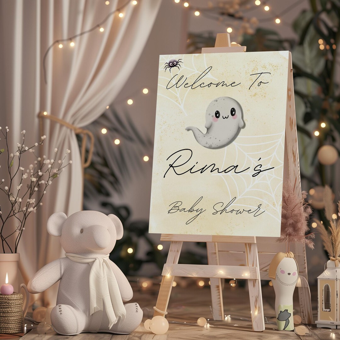A Little Boo is Brewing Baby Shower Welcome Sign (digital Download) - Etsy