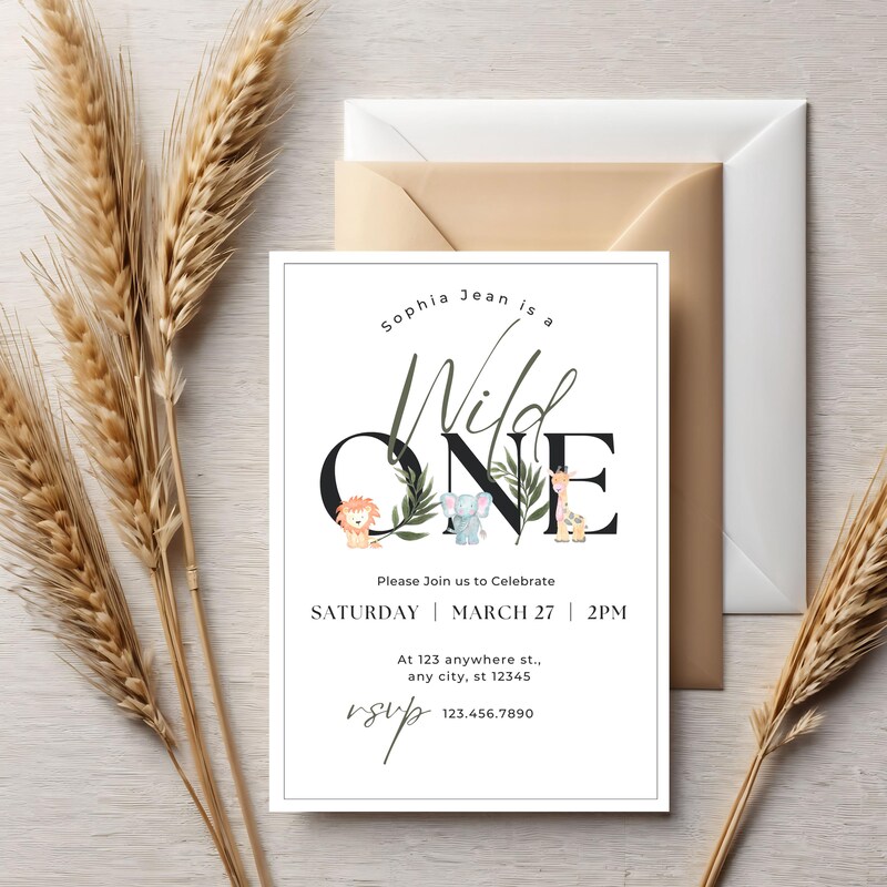 Wild One Printables - Etsy