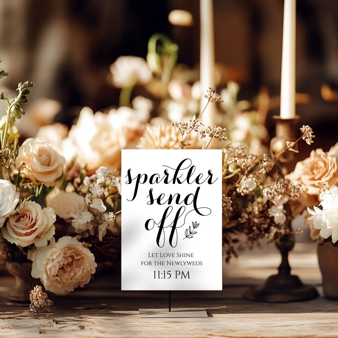 Editable Sparkler Send off Sign Template • Wedding Exit Sign • Let Love ...