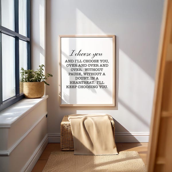 I Choose You Sign - Etsy