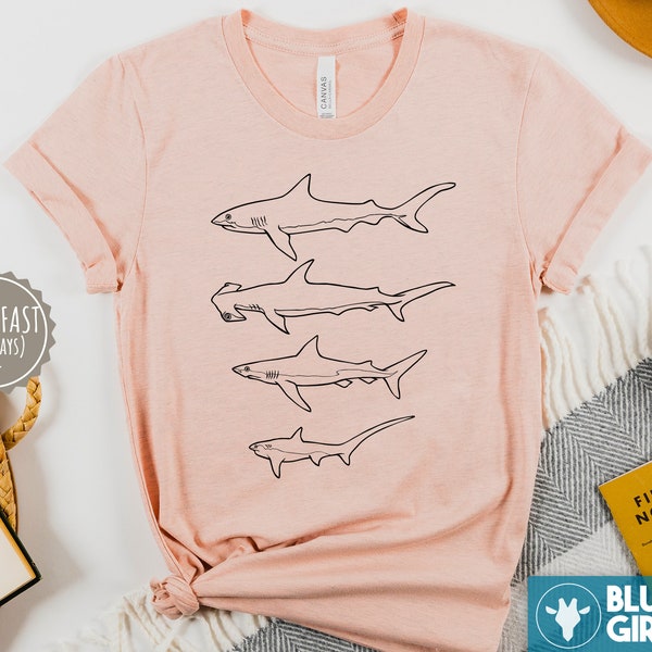 Shark T Shirt - Etsy