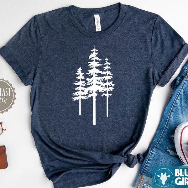 Pine Trees T Shirt - Etsy