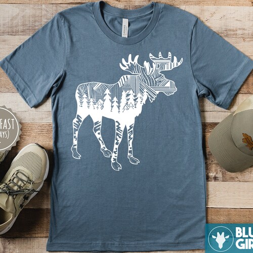Moose Shirts for Women Cute Moose T Shirt Wildlife Shirts - Etsy
