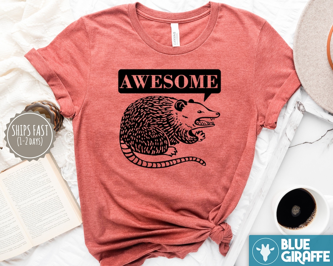 Awesome Possum Tshirt, Possum Shirt, Opossum Shirt, Funny Animal Shirt ...