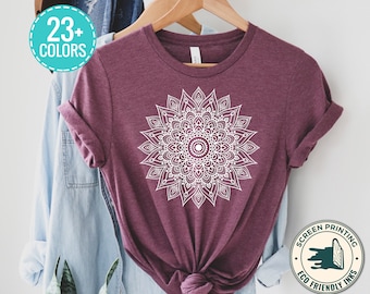 Mandala T Shirt - Etsy