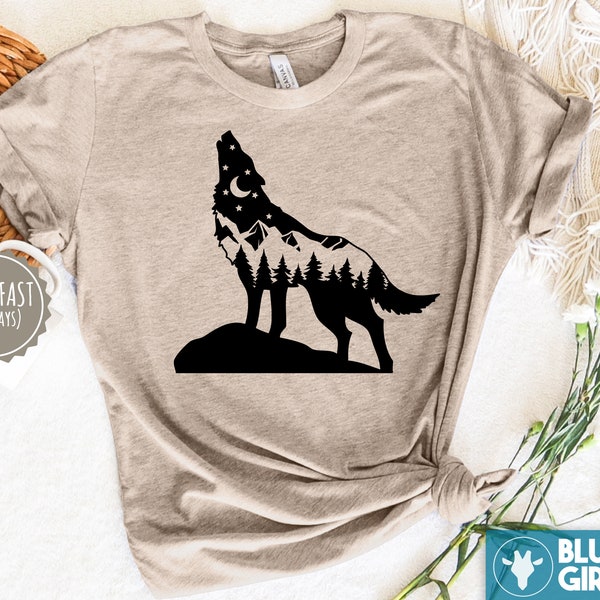 Wolf Graphic - Etsy