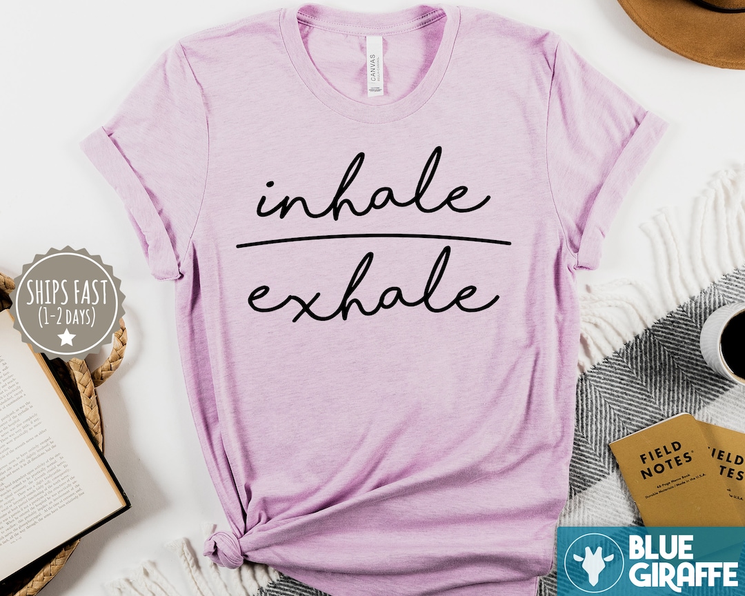 Inhale And Exhale T Shirt Yoga Graphic Tees T Shirt For Men T Shirt