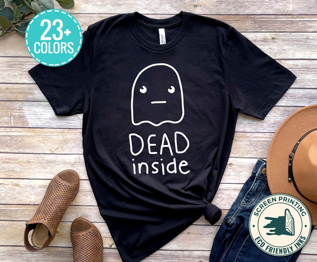 Dead Inside Ghost T Shirt, Coffee Skeleton Shirt, Dead Inside Shirt ...