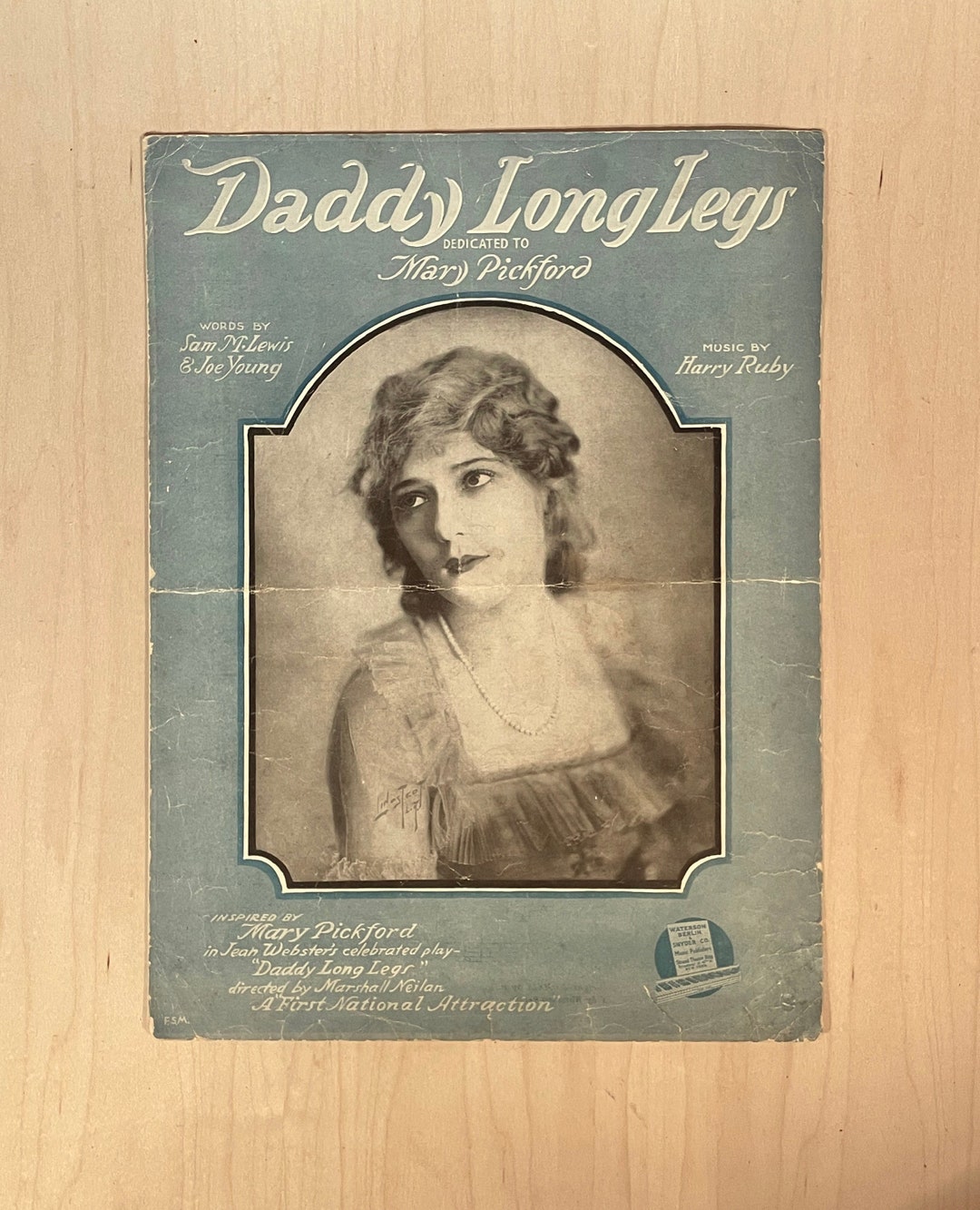 Daddy Longlegs Sheet Music | Mary Pickford | Vintage Sheet Music 1919 ...