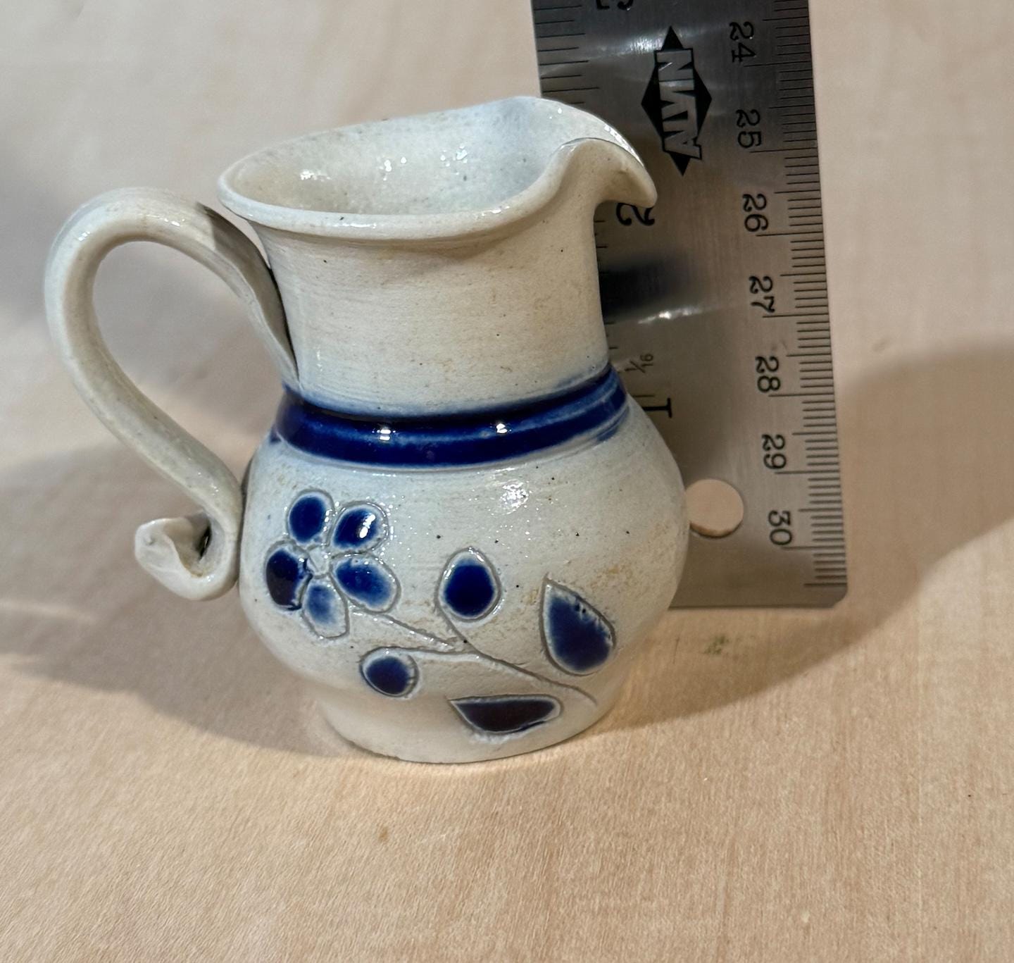 Salt Glazed Miniature Pitcher | Blue Salt Glaze - Etsy