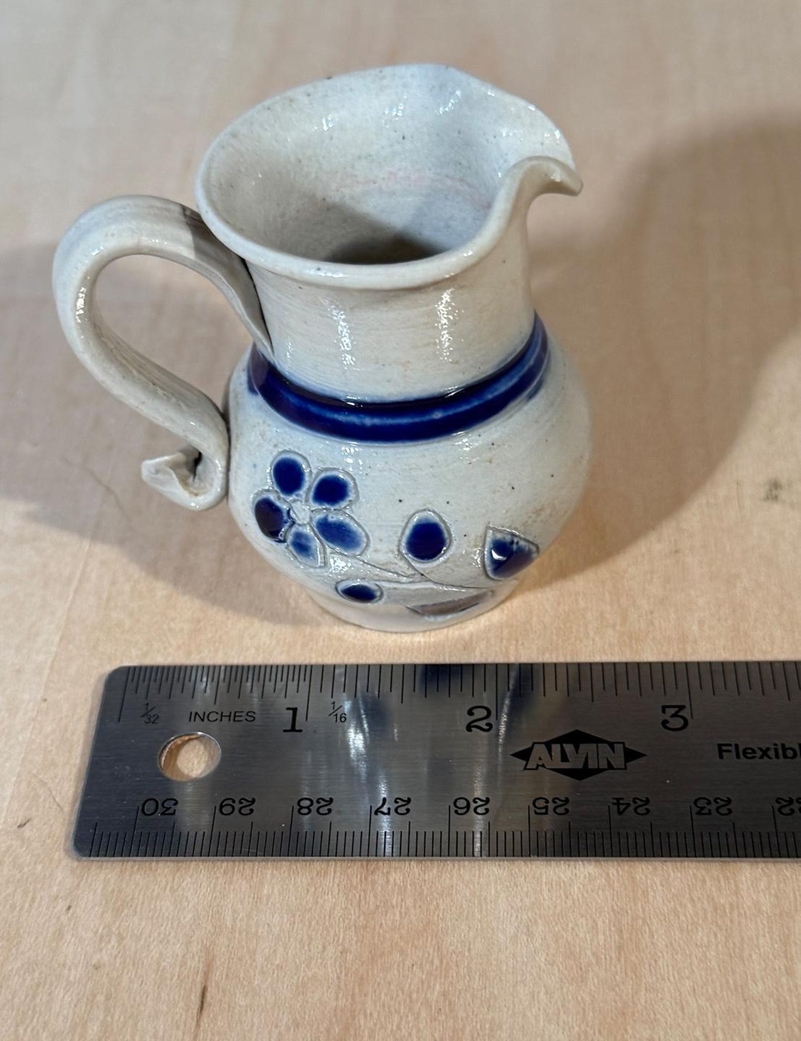Salt Glazed Miniature Pitcher | Blue Salt Glaze - Etsy