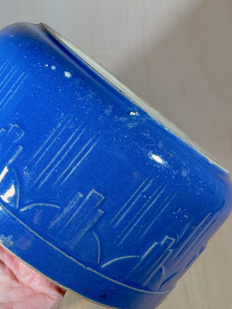 Ruckels Pottery | White Hall Pottery | 1920's Blue-glazed Stoneware ...