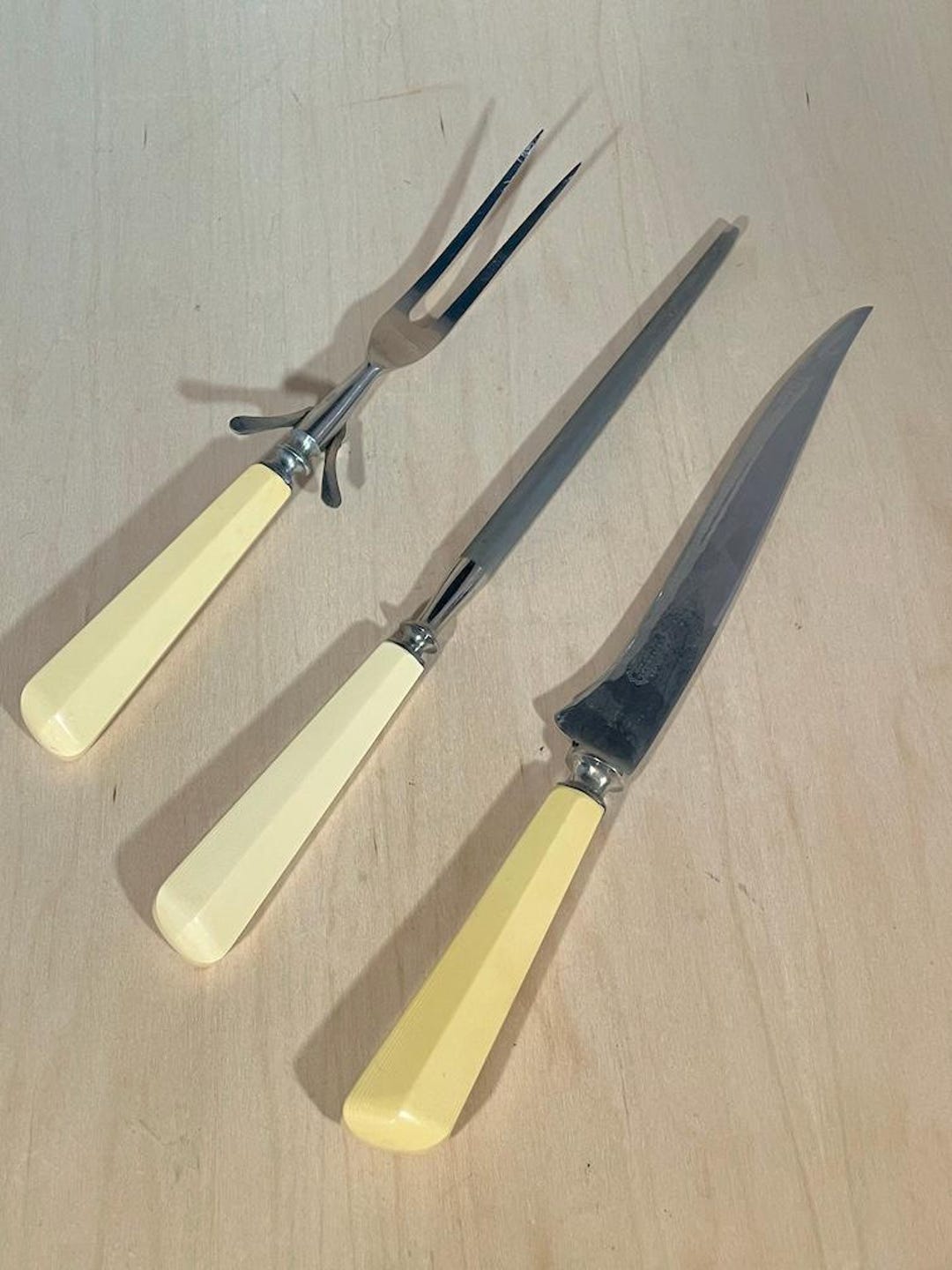 Universal Stainless Steel Carving Set | Vintage Carving Set - Etsy