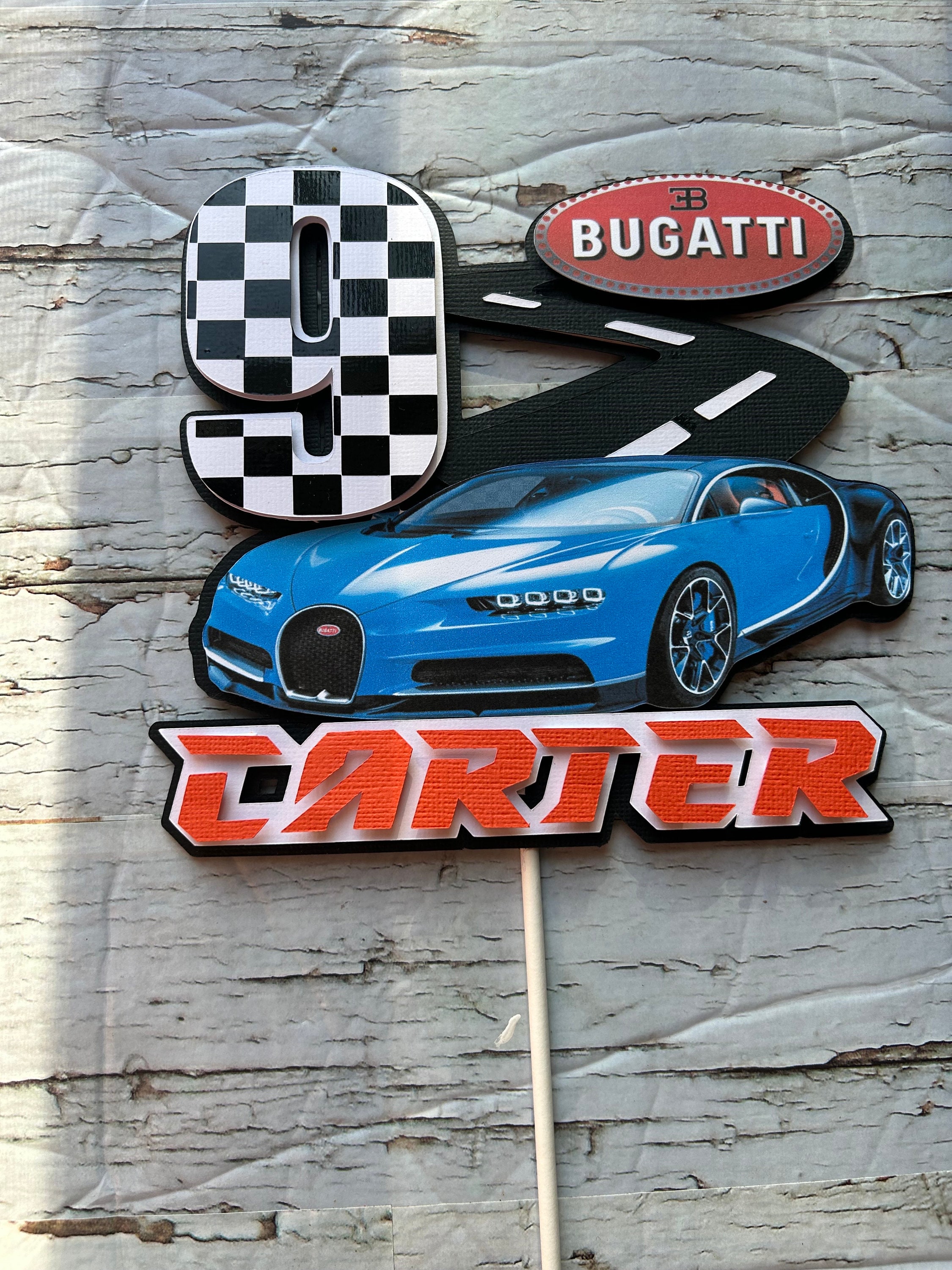 Bugatti Race Car Birthday Cake Topper Cake Decor Birthday Decor Race ...