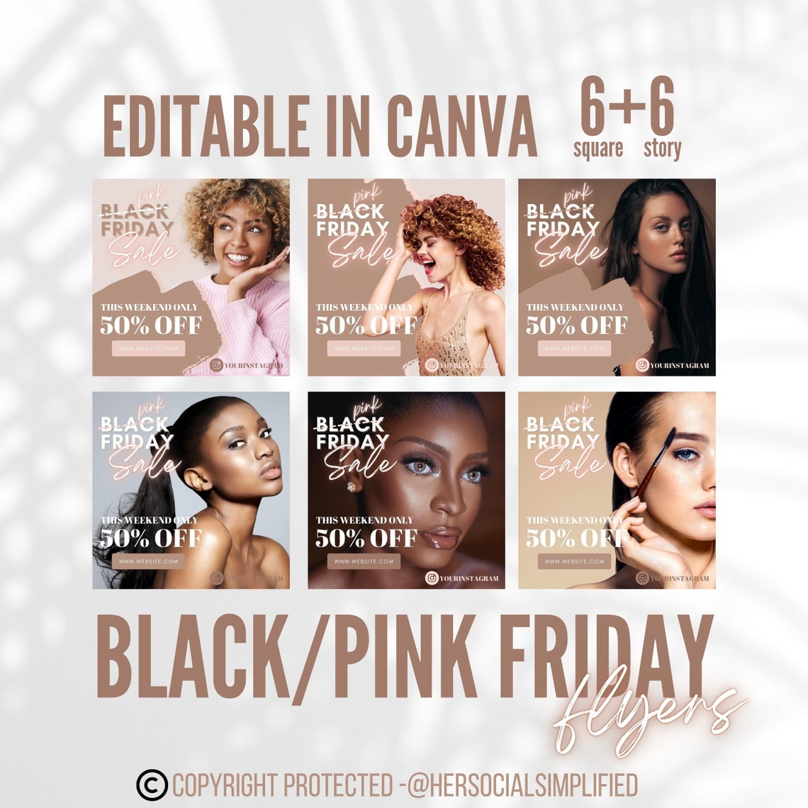 Pink Friday Sale Flyer Black Friday Sale Flyer Diy Instagram | Etsy