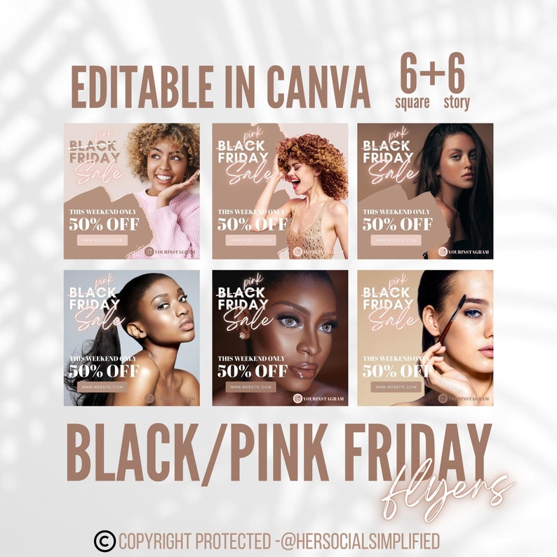 Pink Friday Sale Flyer, Black Friday Sale Flyer, Diy Instagram Flyer ...