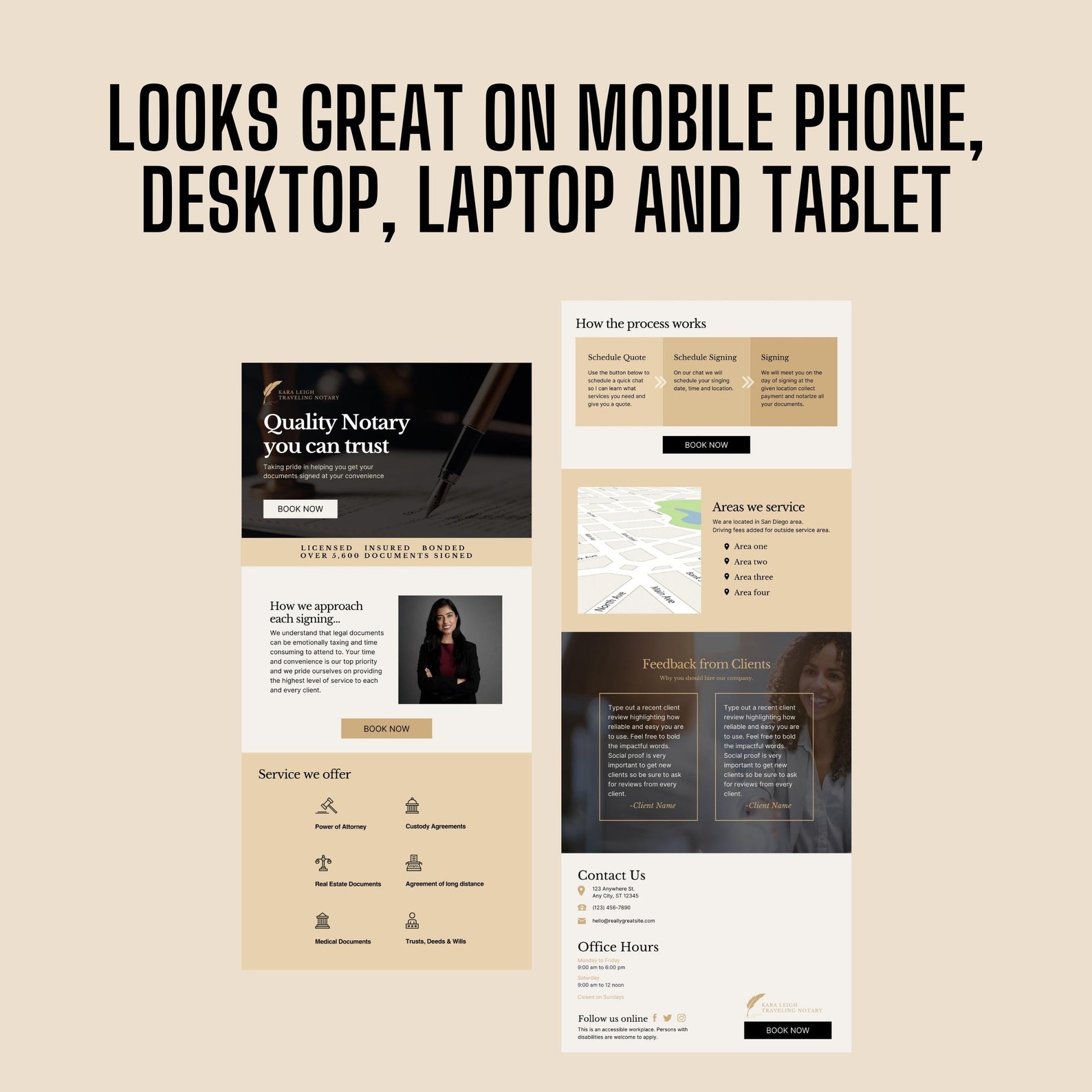 Signing Agent Notary Website Template See Demo Easily Edit in Minutes ...